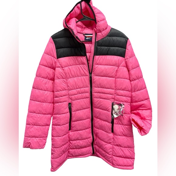 Reebok | Jackets & Coats | Reebok Women Jacket Pink Winter Hood Coat ...